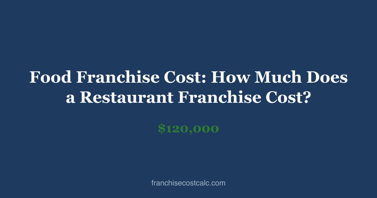 Food Franchise Cost - How Much Does a Restaurant Franchise Cost ...